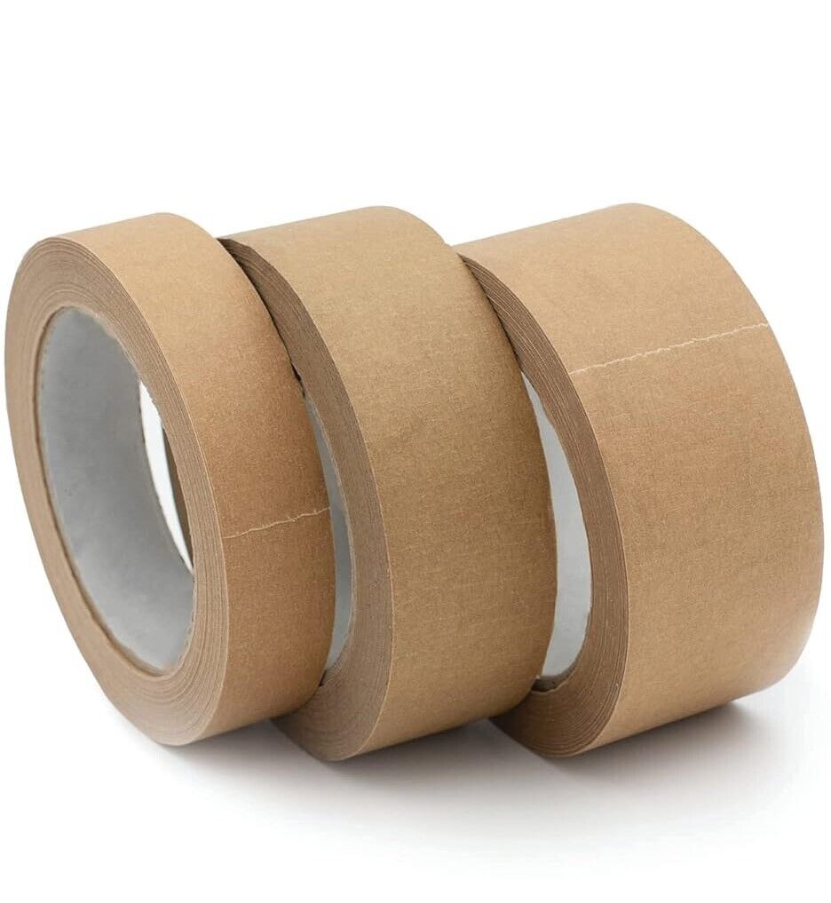 Strong Paper Packaging Tape 25/36/50mm | Brown Eco-Friendly Kraft Pape ...